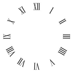 Clock face blank with roman numerals Royalty Free Vector