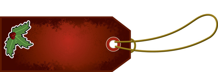 Christmas tree cartoon gift tag Royalty Free Vector Image