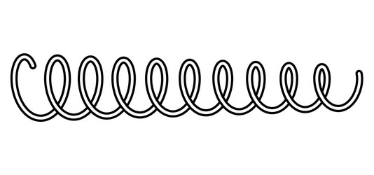 Coil spring steel metal on white ba Royalty Free Vector