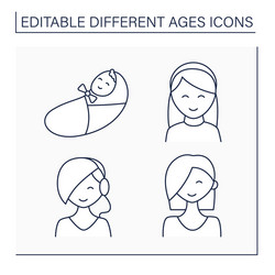 People Different Ages Icons Vector Images (over 870)
