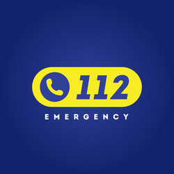 European 112 day design for banner or background Vector Image