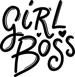 Handwritten lettering of girl boss Royalty Free Vector Image