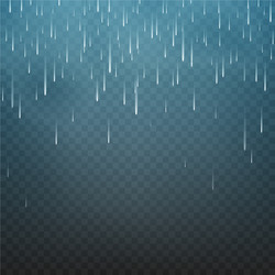 Falling rain realistic background Royalty Free Vector Image