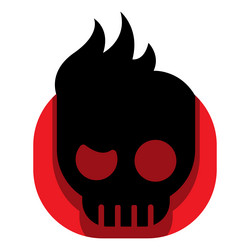 Red skull symbol Royalty Free Vector Image - VectorStock