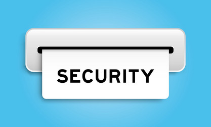 Blue color capsule shape button with word secure Vector Image