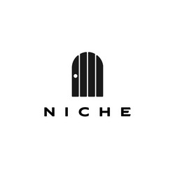 Niche door window shape logo icon Royalty Free Vector Image