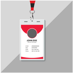 Red corporate id card design template set Vector Image