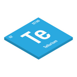 Tellurium te periodic table element Royalty Free Vector
