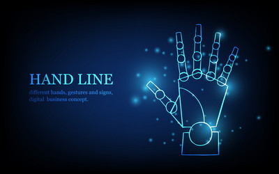 Human hand line different hands gestures Vector Image