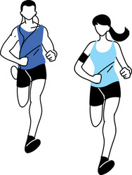 Woman avatar running design Royalty Free Vector Image