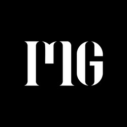 Mg m g letter logo design initial Royalty Free Vector Image