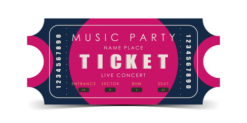 Ticket sample design template Royalty Free Vector Image