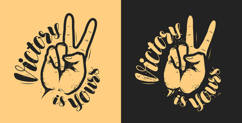 Win hand written lettering text banner Royalty Free Vector