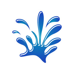 Cartoon set of water splash drops waterfall Vector Image