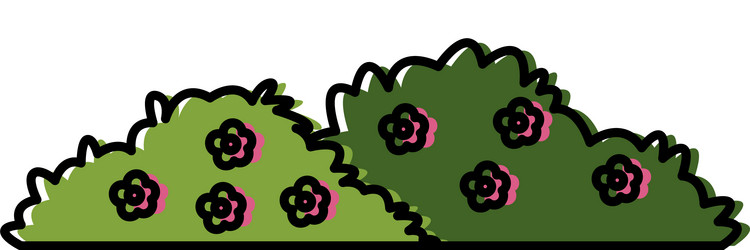 Bush isolated symbol Royalty Free Vector Image