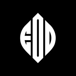 Eod circle letter logo design Royalty Free Vector Image