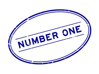 Grunge red number one word rubber seal stamp Vector Image