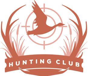 Hunter club abstract vintage label or logo Vector Image