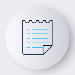 Line wish list template icon isolated on white Vector Image