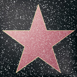 Hollywood star celebrity fame walk golden Vector Image