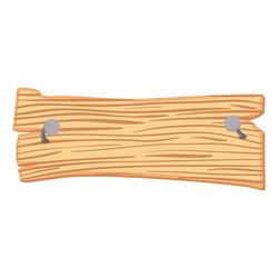Wooden signpost icon cartoon timber plank board Vector Image