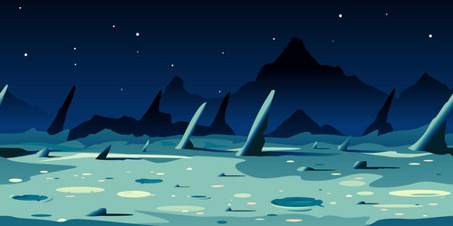 Cartoon moon surface landscape background Vector Image