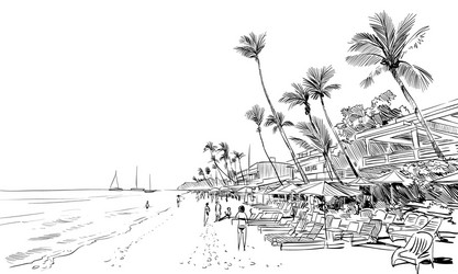 Philippines beautiful tropical island resort Vector Image