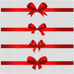 Red ribbon bow Royalty Free Vector Image - VectorStock