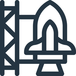Rocket launch icon launch editable stroke Vector Image