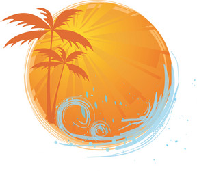 Round palm Royalty Free Vector Image - VectorStock