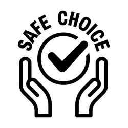 Safe choice icon isolated on white background Vector Image