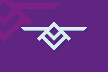 Square rhombus logo abstract design linear outline