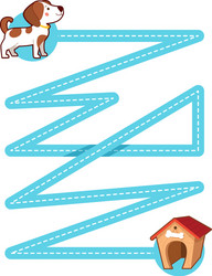 Handwriting practice basic writing skills early Vector Image