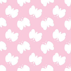 Butterfly pattern seamless cartoon Royalty Free Vector Image