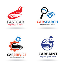 Car search logo template Royalty Free Vector Image