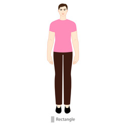 Men inverted triangle body shape character male Vector Image