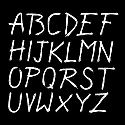 Scratched doodle hand drawn letters font Vector Image