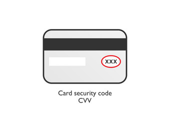 Credit card icon in flat style cvv verification Vector Image