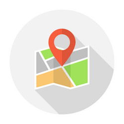 Folded maps with point markers Royalty Free Vector Image