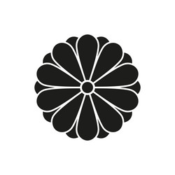 Icon with japanese symbol tomoe Royalty Free Vector Image