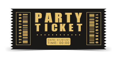 Party ticket template modern card Royalty Free Vector Image
