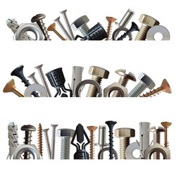 Fasteners round concept with nut Royalty Free Vector Image