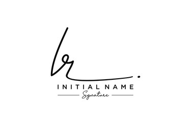 Initial lr signature logo template hand drawn Vector Image