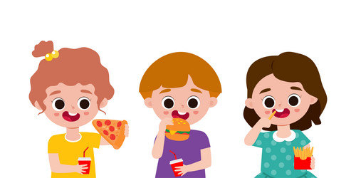 Kids Eating Junk Food Vector Images (over 520)