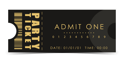 Party ticket template modern ticket card template Vector Image