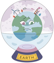 Global warming world ocean level rise due Vector Image