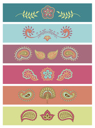 Hindy mehendi design Royalty Free Vector Image