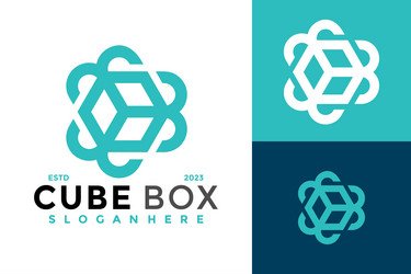 Box star logo design symbol icon Royalty Free Vector Image