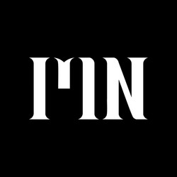 Mn logo m n design white letter mnm Royalty Free Vector