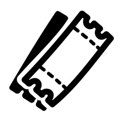 Tickets icon thin linear graphic pictogram Vector Image